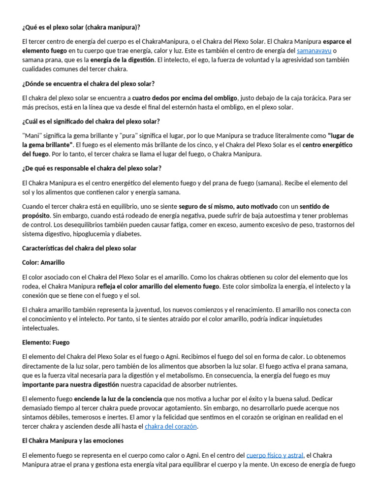 LO Qué es el plexo solar | PDF