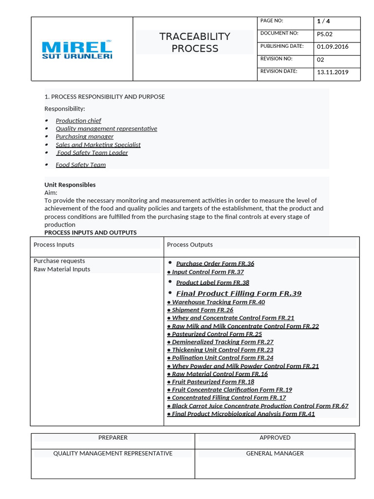 Ps.02 Traceability Process | PDF