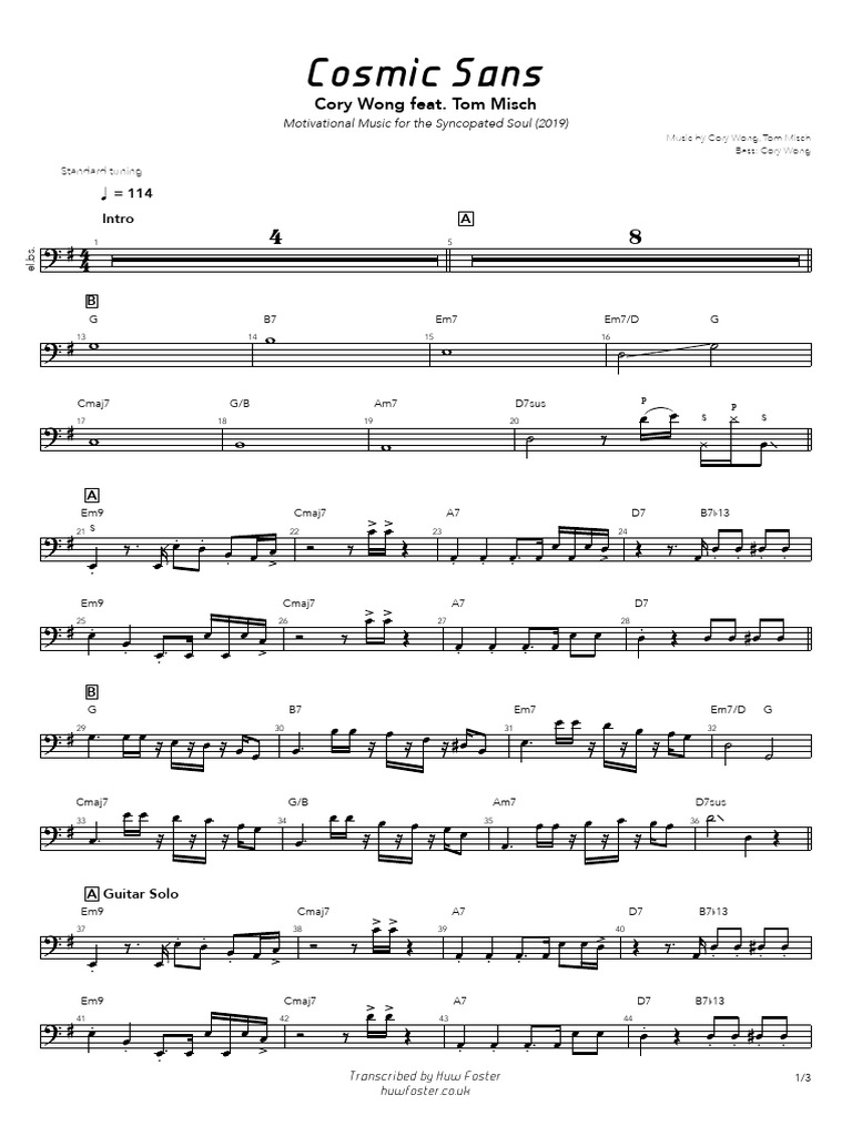 Cosmic Sans Notation | PDF