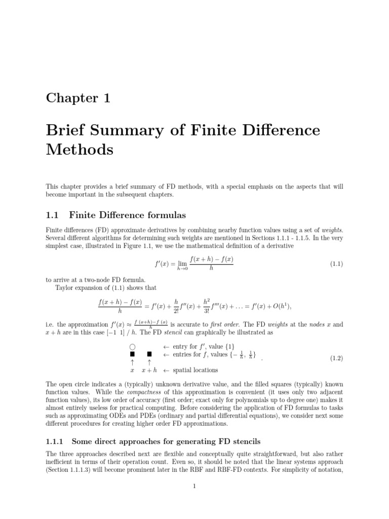 Introduction To Finite Differences 3 | PDF