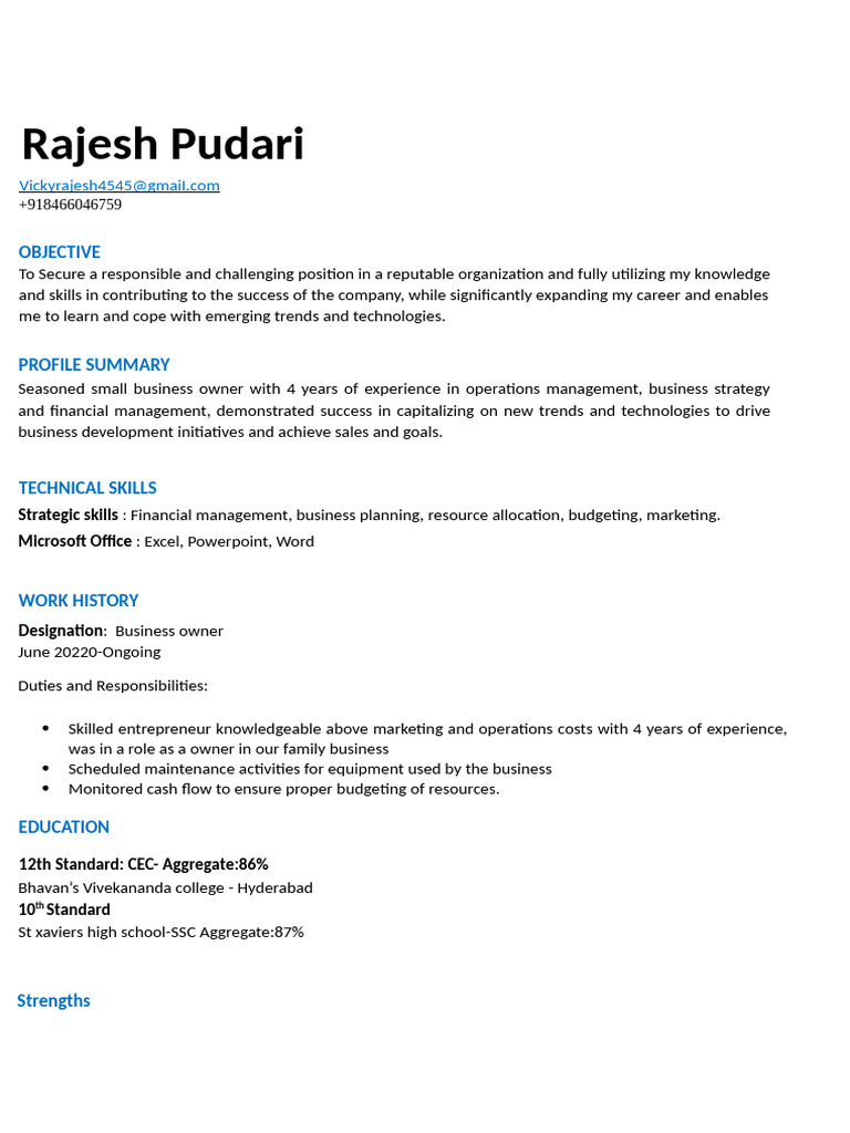 Rajesh Resume | PDF