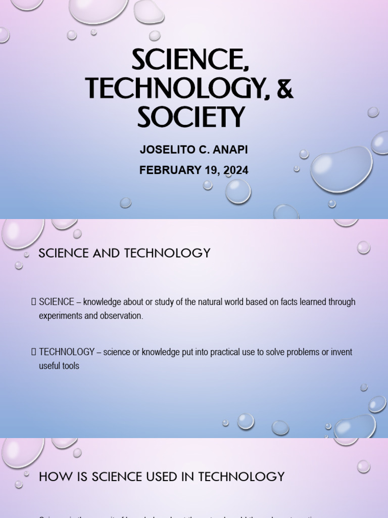 Science, Technology, & Society Chapter 1 | PDF