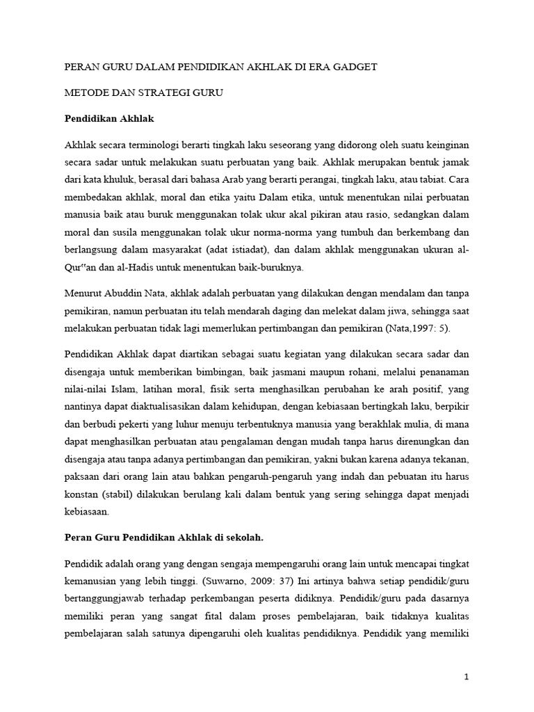 Peran Guru Di Era Digital | PDF Peran Guru Di Era Digital | PDF