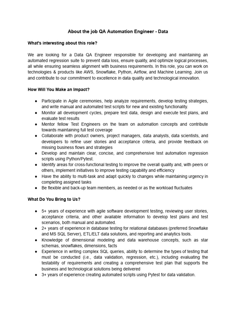 Qa Automation Engineer Data Pdf 7165