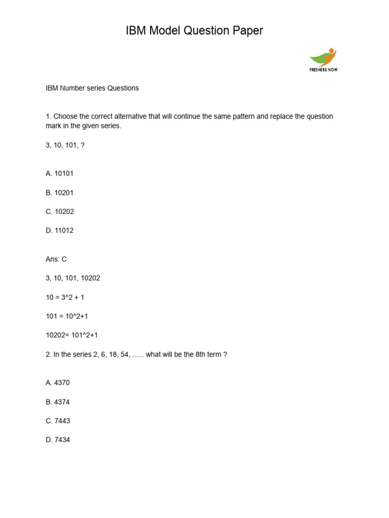IBM-Model-Question-Paper | PDF
