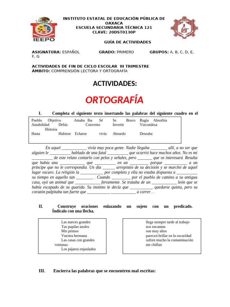 Lectura y Ortografia Junio - 053806 | PDF