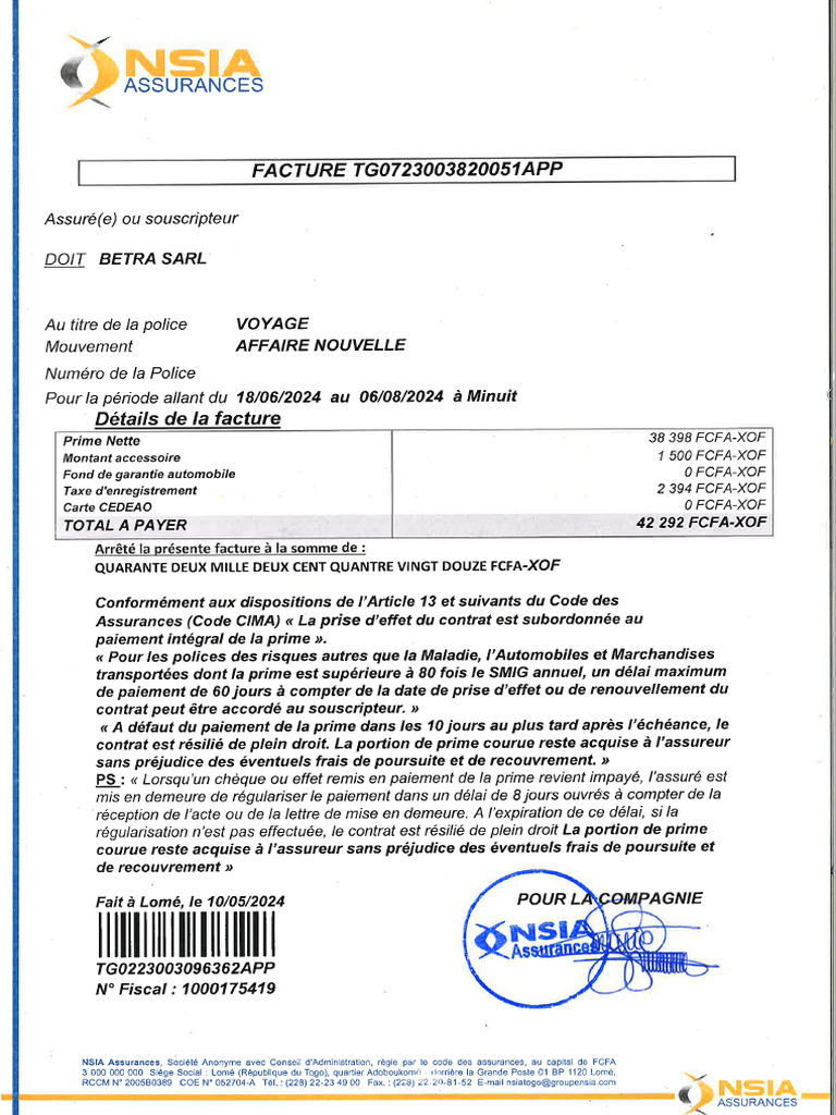 Facture Non Payé | PDF