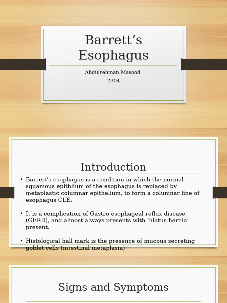 Barrett's Esophagus | PDF