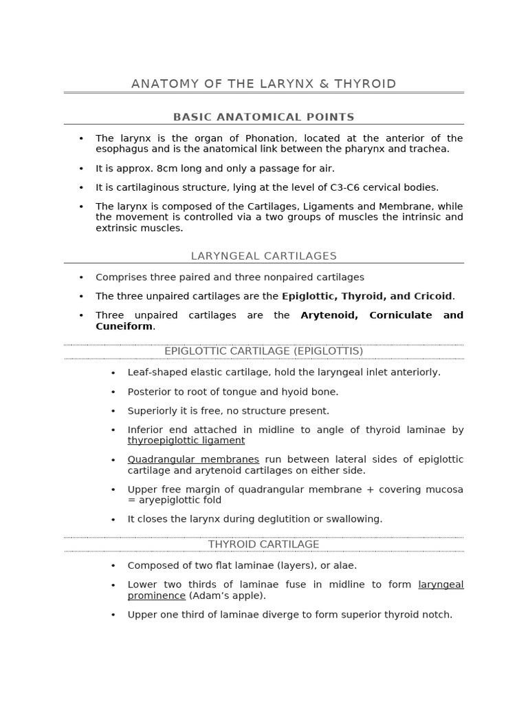 Anatomy Of Larynx Pdf