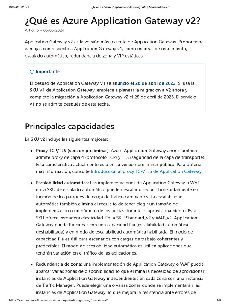 ¿Qué Es Azure Application Gateway v2 - Microsoft Learn | PDF | Network ...