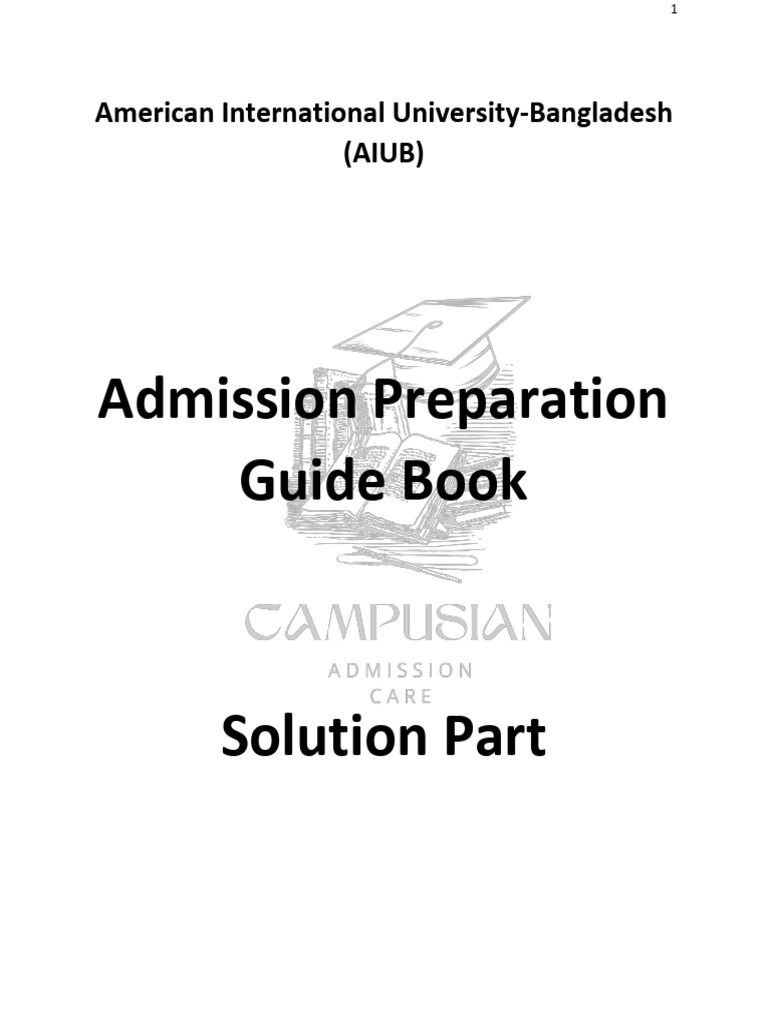 AIUB Admission Preparation Guide Book Solution | PDF