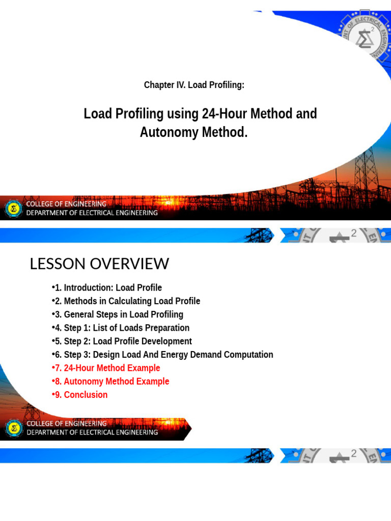 Load Profiling Using 24 Hour Method and Autonomy Method | PDF
