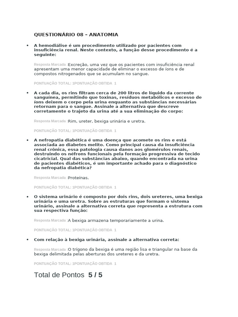 Questionário 08 | PDF