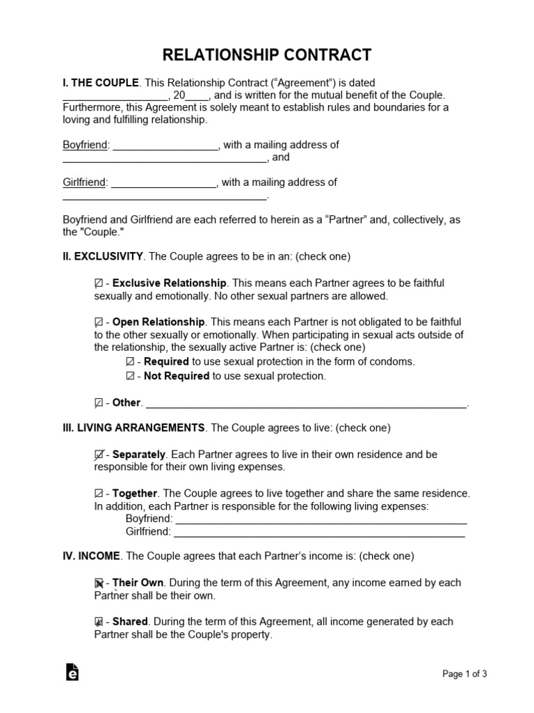 Relationship Contract | PDF