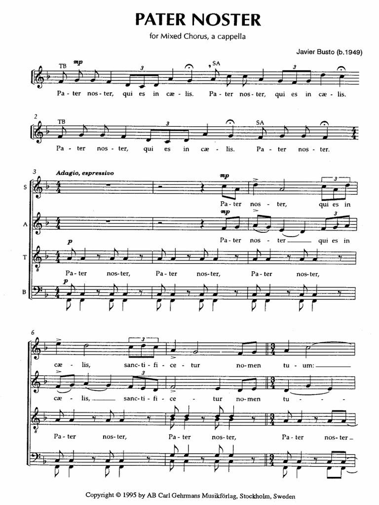Pater Noster - Busto - SATB | PDF