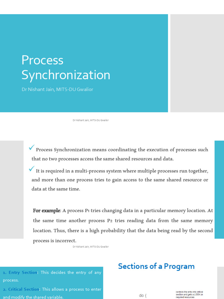 Process Synchronization | PDF