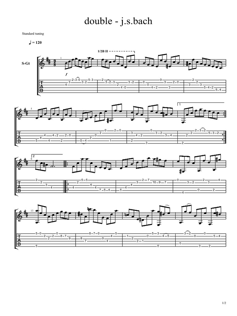 Double - J.S.Bach | PDF
