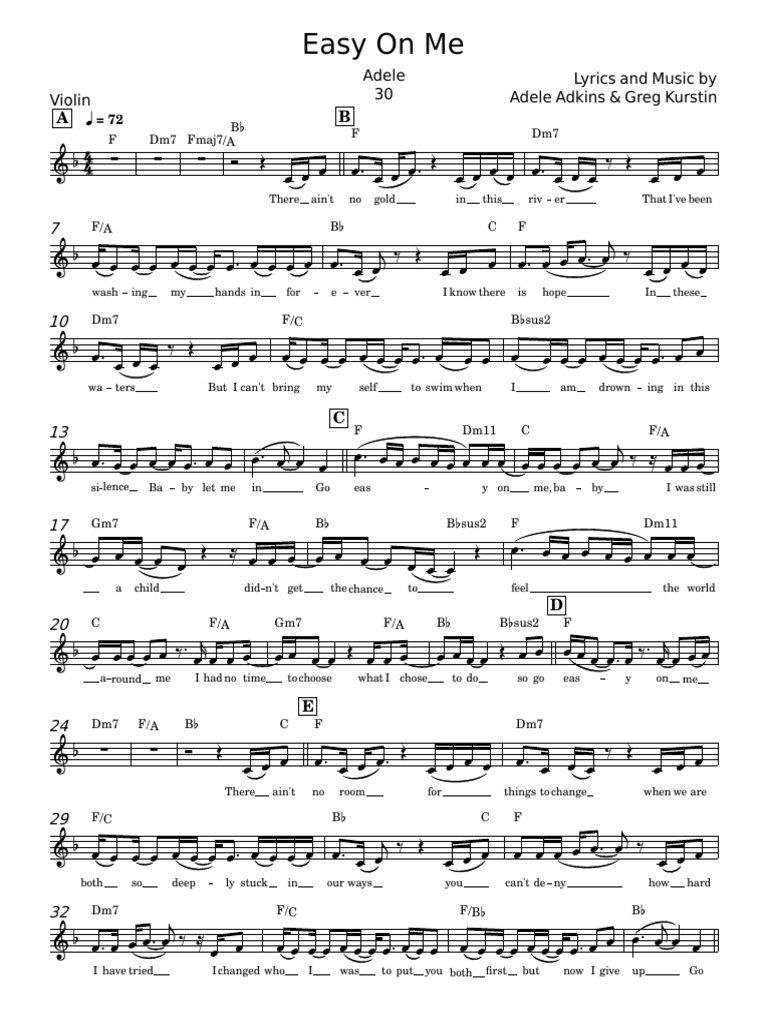 Easy On Me - Adele | PDF