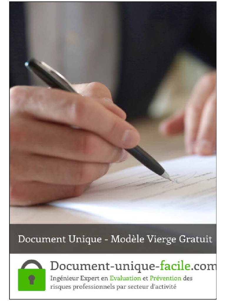 Document Unique - Modèle Vierge Gratuit BTP | PDF