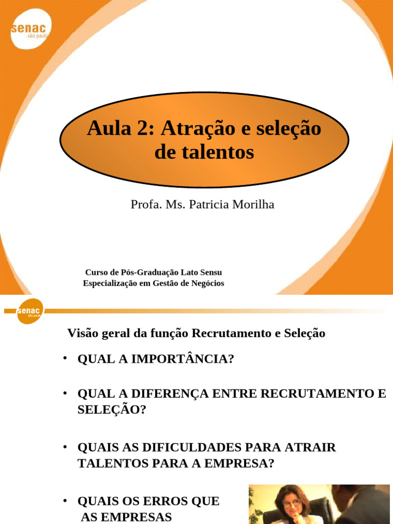 Aula 2 - Atração de Talentos | PDF
