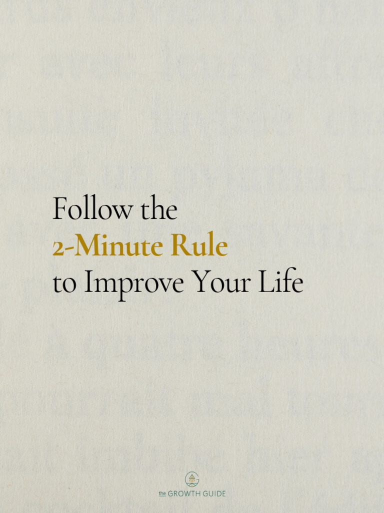 The Two Minute Rule | PDF