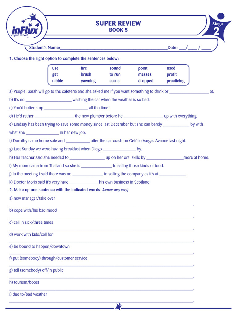 Super Review for Book 5 Exercises | PDF