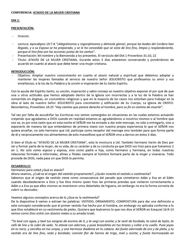 Atavío de La Mujer Cristiana | PDF | Cristo (título) | Juan el apóstol