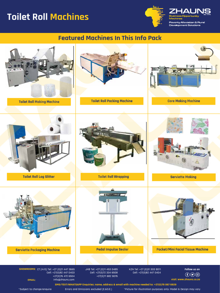 Toilet Roll Machines | PDF