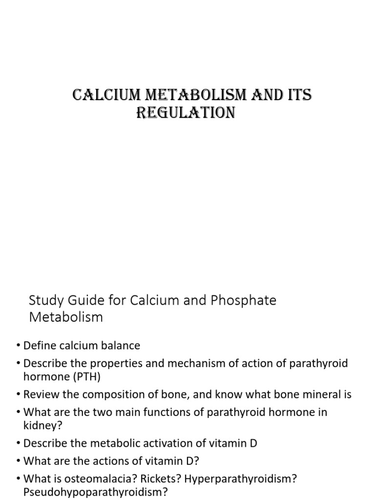 Calcium Metabolism | PDF