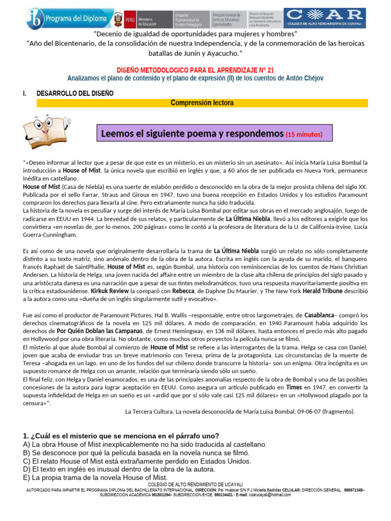 Clara Mercedes Mogrovejo Castillo - Dmpa n121 - 2024 - Estudiantes | PDF