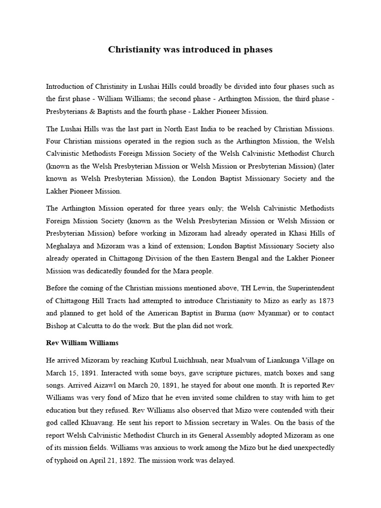Christianity Was Introduced in Phases | PDF
