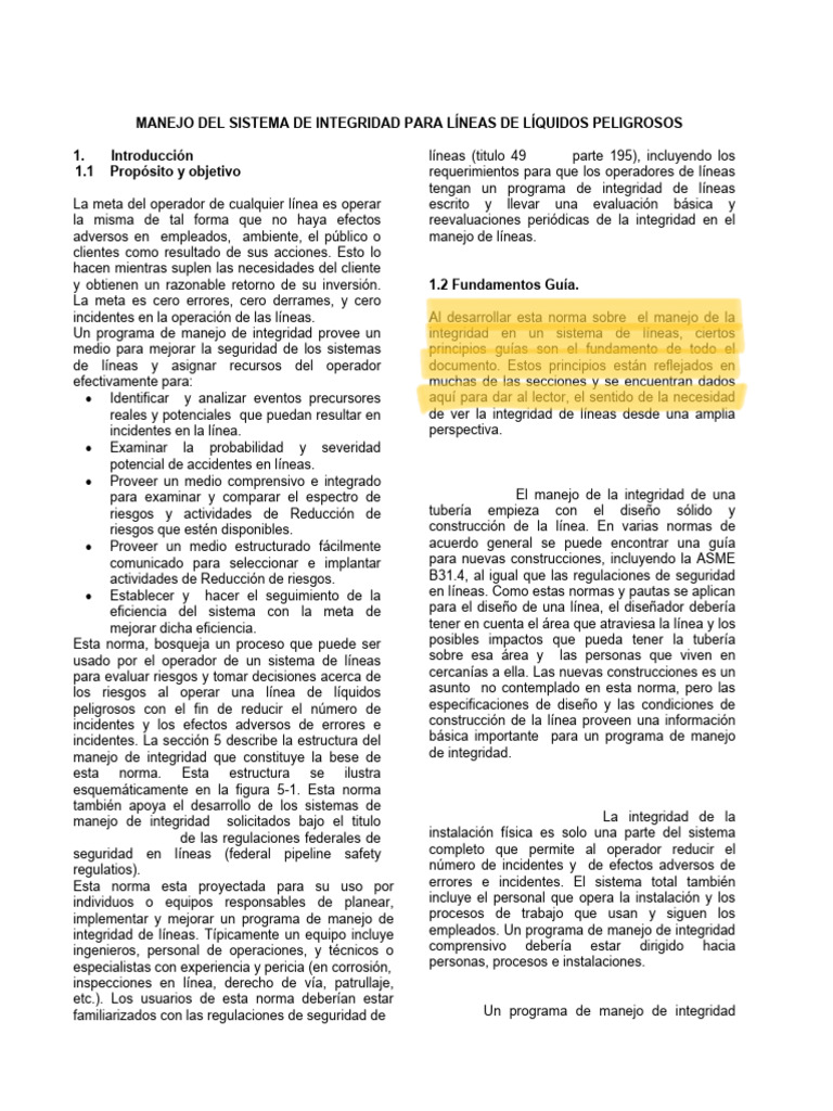 API 1160 Español | PDF