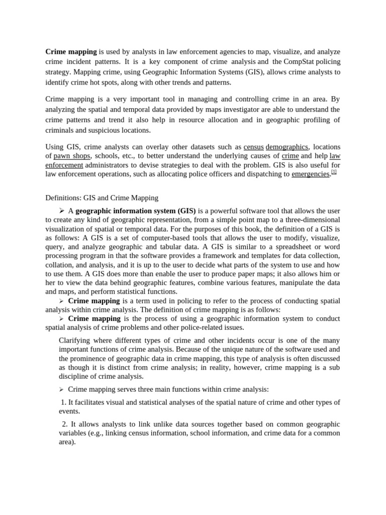 Crime Mapping - Docx - 1 | PDF
