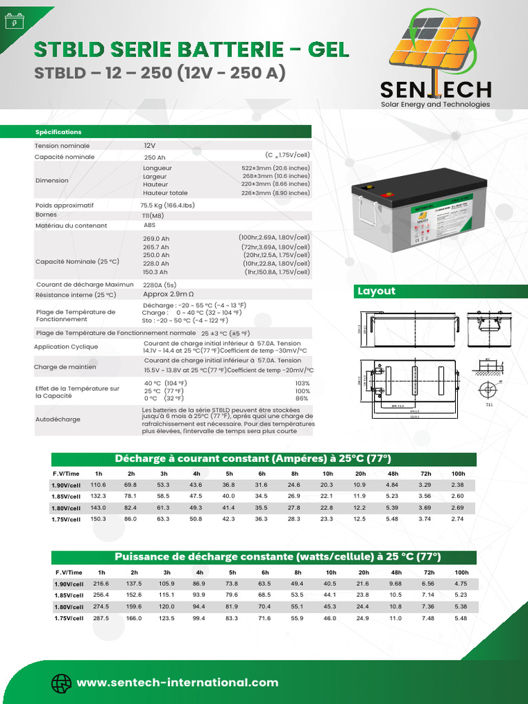 STBLD 12 - 250 GEL (12 V - 250 A) French - 240604 - 111502 | PDF