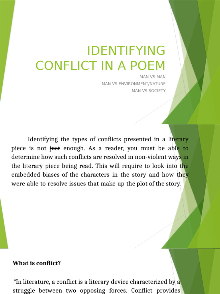 IDENTIFYING CONFLICT IN A POEM | PDF