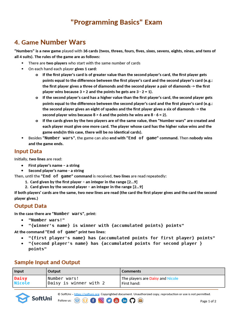 04. Game Number Wars_Problem Description (1) | PDF