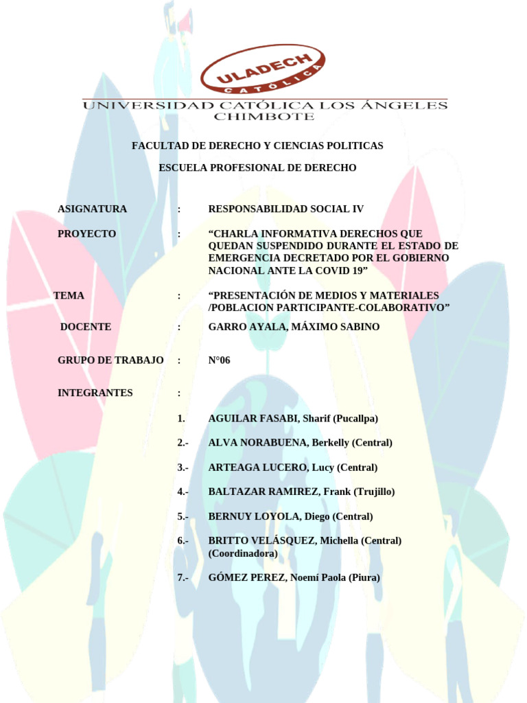 Cuarto Avance Proyecto de Responsabilidad Social IV | PDF