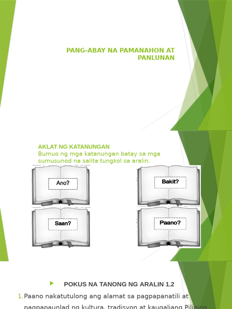 Pang-Abay Na Pamanahon at Panlunan | PDF
