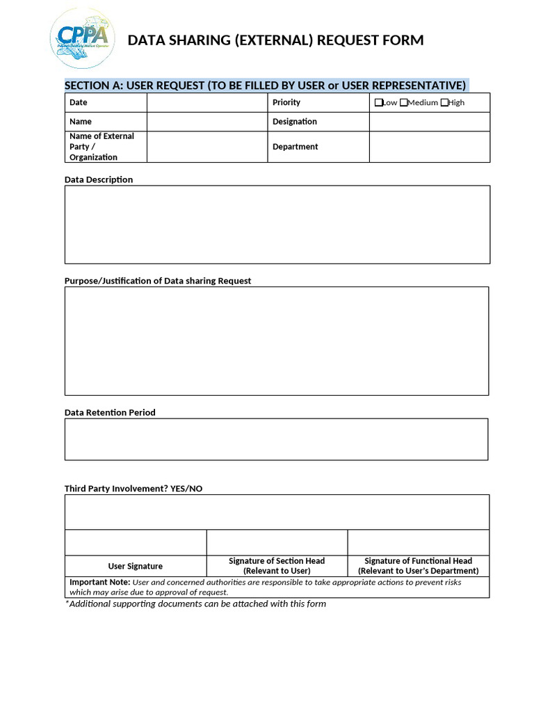 Data Sharing Form of CPPA NEPRA IPPs | PDF