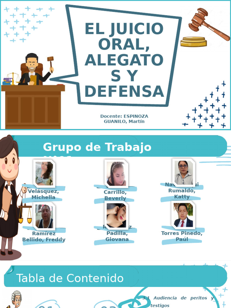 El Juicio Oral Alegatos y Defensa - Oratoria Forense | PDF