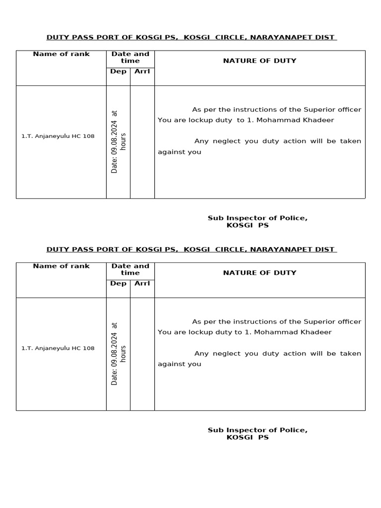 Copy1 Duty Passport | PDF