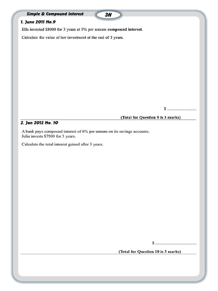 6 - Simple & Compound Interest | PDF
