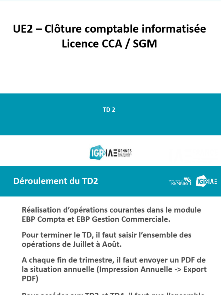 Clôture Comptable - TD2 | PDF