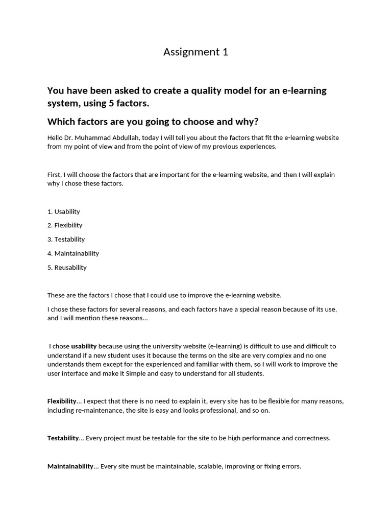 Assignment 1 QA | PDF