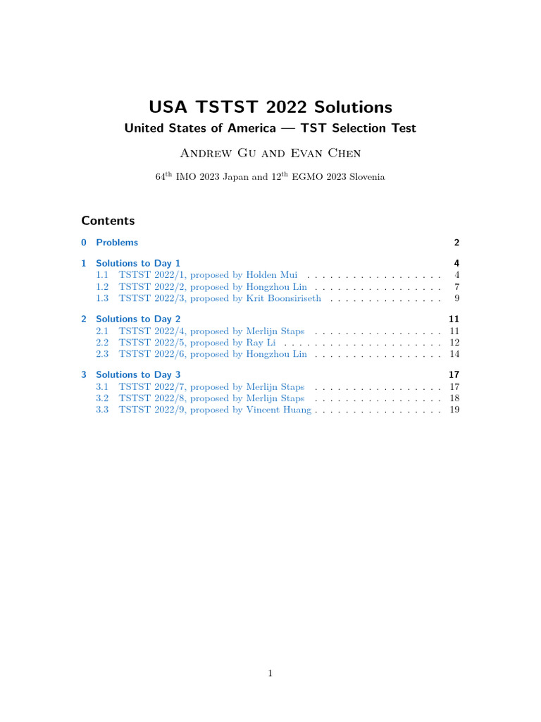 Sols TSTST 2022 | PDF