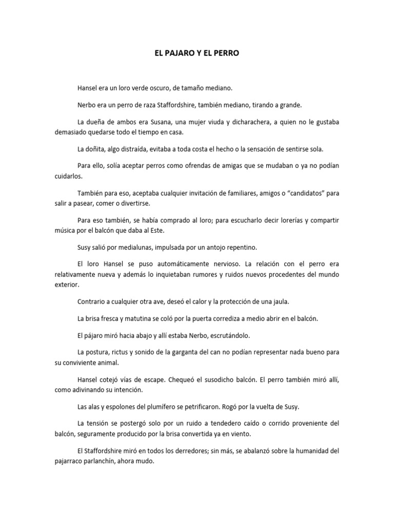 El Pajaro y El Perro | PDF