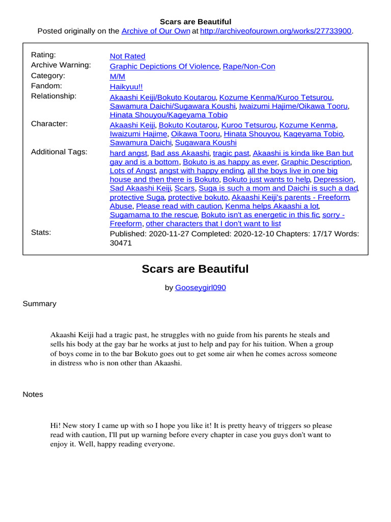 Scars Are Beautiful | PDF