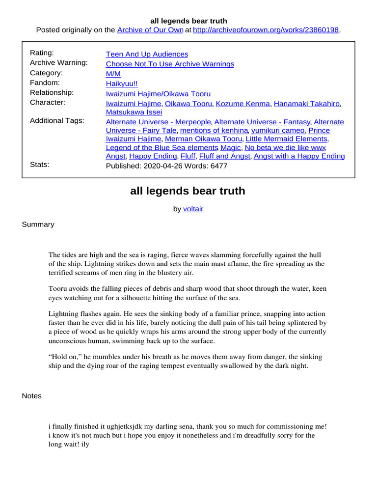 All Legends Bear Truth | PDF