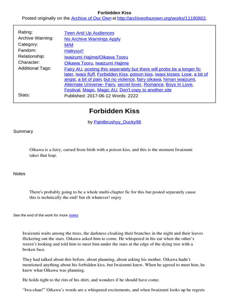 Forbidden Kiss | PDF