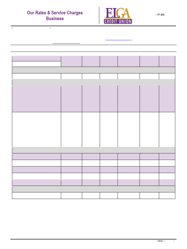 ELGACU BSA Rates Service Charges 06 26 24 | PDF